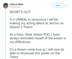 “Titans” Casts Chella Man As Deathstroke’s Son, Jericho, For Upcoming ...