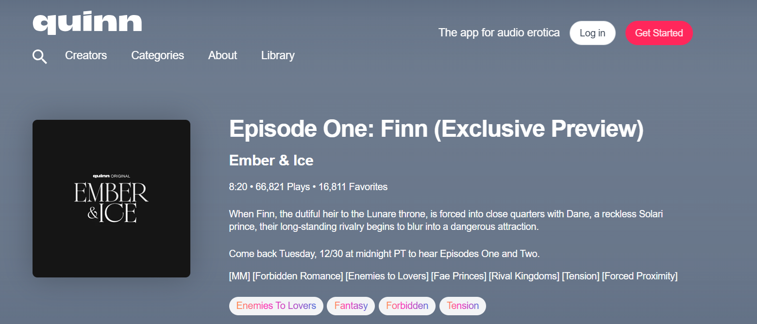 Audio MM Romantasy “Ember and Ice” Led by “Heated Rivalry” Duo Debuts ...